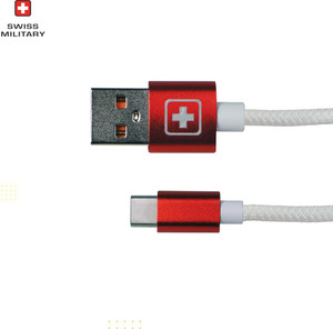 SWISS MILITARY USB Type C Cable 2.4 A 1 m Fast Charging USB Type C Data ...