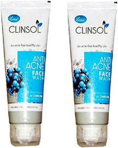 Clinsol Anti Acne (For Acne Free Healthy Skin) Pack of 2 Face Wash ...