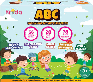 Krida ABC Hook & Loop Activity Flash Cards Price in India - Buy Krida ...