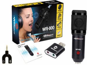 wright WR BM 800 Condenser Mic with USB Sound Card for Podcast and ...
