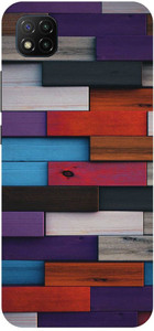 bigcraft Back Cover for Poco C3 Blue and red Colord pattern design back ...