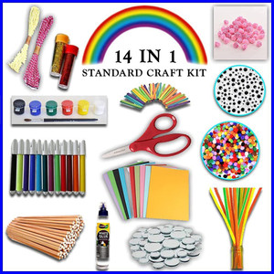 Craftwings Standard Art & Craft Kit 14 in 1 DIY Crafts Kit for Kids ...