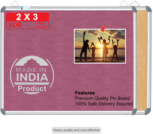 sunway Display Systems 2X3 ft. Pink Notice Board/Pin Board/Bulletin ...