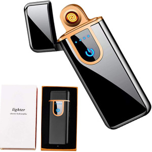 NVIRAV Rechargeable Flame-Less Slim Touch Sensor Lighter with Inbuilt ...