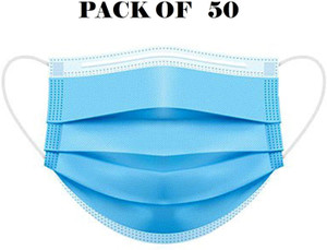 Privine 3 Layer Disposable Pack of 50 Spun Bond Non-Woven Fabric CE,ISO ...