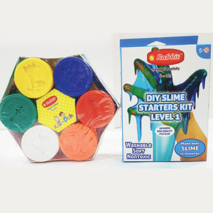 Rabbit DOH HAPPY PACK + DIY SLIME KIT LEVEL 1 Combo | Doh for kids ...