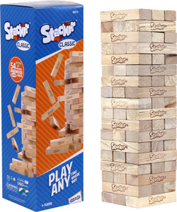 SKOODLE Stackrr Classic Stacking Tumbling Tower Game with 54 Precision ...