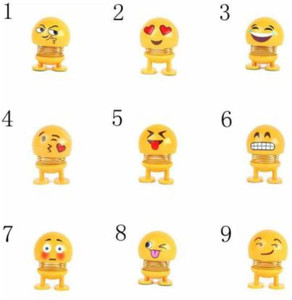Pepino Beautiful Emoji Bobble head Car Dashboard Accessory, Cute Emoji ...