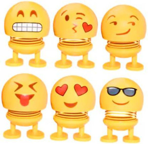 Pepino For Set of 6 Emoji/Smiley Spring Doll,Cute Emoji for Car ...
