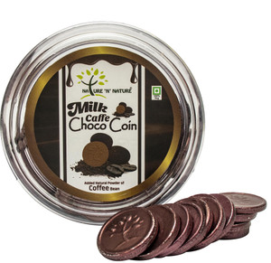 NATURE 'N' NATURE Coffee Milk Coin Chocolates, Brown coins, 135g Gift ...
