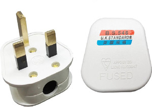 WOWSOME 3 Pin AC Electrical Power Wiring Male Fused Plug Socket ...