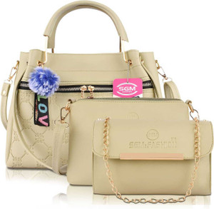 Buy SGM Fashion Women Beige Handbag Beige Online @ Best Price in India ...