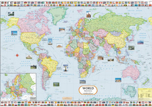 World Political Map Paper Print - Maps, Educational posters in India ...