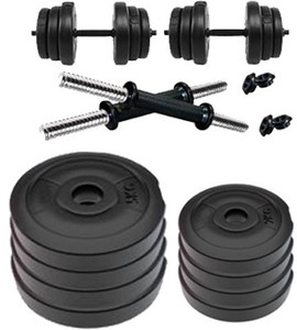 COGNANT FITNESS Dumbbell Set of 28kg (4 * 5kg + 4 * 2kg) PVC Weight ...