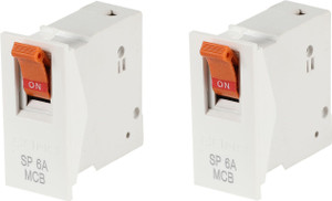 CONA Modular MCB 6A SP -C Type, Pack of 2|6A SP MCB Switch|6 Ampere ...