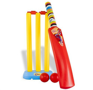 Mt hub Cricket Kit Set of 3 Stumps with Bail, 1 Bat and 2 Ball Combo ...