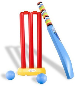 Mt hub Cricket Kit Set of 3 Stumps with Bail, 1 Bat and 2 Ball Combo ...