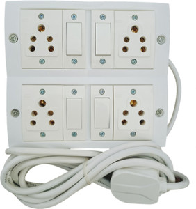 UKV Extension switch board with 4 sockets havells , 4 switchs havells ...