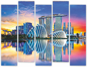 HD RAPID DESIGN Multiple Frames Split Art Texture MDF Wall Paintings ...