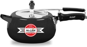 Mr.Cook by United Black 5 L Inner Lid Induction Bottom Pressure Cooker ...