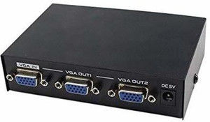 TERABYTE 2 Port VGA Splitter 1 Input 2 Output Sharing Switch Box 200MHz ...