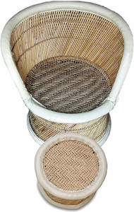shivansh handicraft Cane Wood Mudda Combo 1 Mudda and 1 Muddi Set of 2 ...