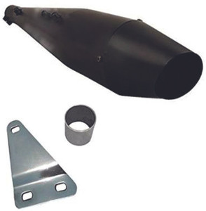 GOLSM Dolphin silencer Black Glasswool Exhaust Royal Enfield Classic ...