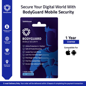 BodyGuard 1 Device PC 1 Year Mobile Security Compatible with Android ...