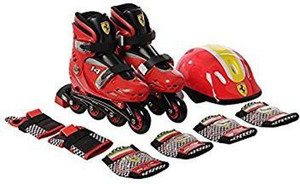 Ferrari Hard Boots Inline Skate Combo Set-Small Skating Kit - Buy ...