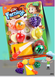 jmv Realistic Sliceable Fruits And Vegetables Cutting Play Toy Set, Can ...