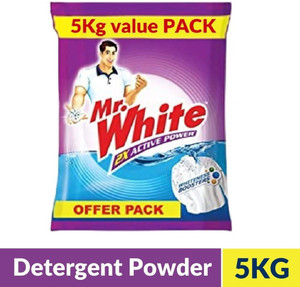 Mr. White Detergent Powder 5 Kg Detergent Powder Price in India - Buy ...
