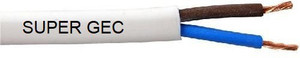 SUPER GEC Round FR PVC Wires 2 Core (99 Feet) 1.5 sq/mm White 30 m Wire ...