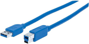 Manhattan Patch Cable 3 m USB 3.2 Gen 1, Type-A Male to Type-B ...