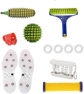 AcuHealth AH150 Accupressure Kit With Shoe Sole, Ball, Karela, Roller ...