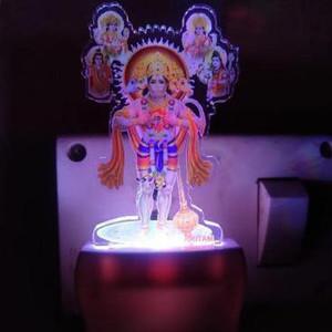 KRITAM The Hanuman ji 3D Illusion Night Lamp Comes with 7 Multicolor ...