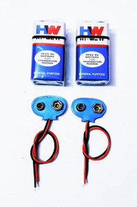 yentel (Pack of 2+2) HW BATTERY 9 VOLT With Connector For General ...