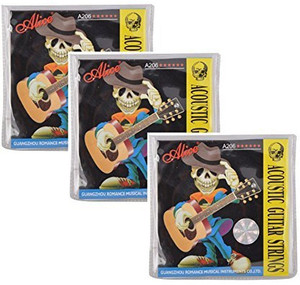 ALICE Acoustic PC A206 Guitar string Set (Pack of 3) Guitar String ...