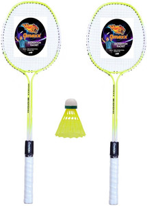 omexx Isometric shape flourosent racquet set with 1 piece plastic ...