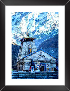 Kedarnath Lord Shiva Temple Lover Wall Poster With Framed For Home And ...