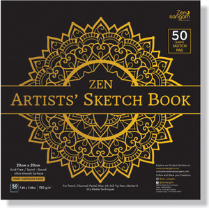 Zen Sangam Express your Mind Artists' Square (20cm x 20cm) Sketch Pad ...