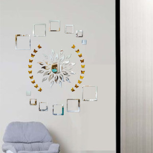 SWATI ART GALLERY 12.7 cm Sun Flame 12 Square Silver 20 Butterfly ...