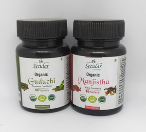 Secular Organic Guduchi Tablets & Manjistha Tablets For Skin Glow ...