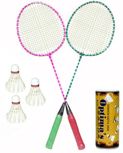 Optima OP PRINTED DOTS RACKET FOR KIDS Pink Strung Badminton Racquet ...