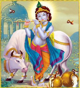 DivineDesigns 61 cm Krishna Ji Maakhan Vinyl Sticker Self Adhesive ...