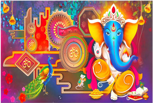 DivineDesigns 61 cm Siddhivinayak Vinyl Sticker Self Adhesive Sticker ...