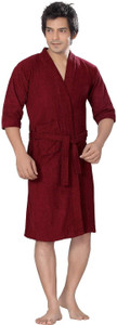 ELEVANTO Maroon Free Size Bath Robe - Buy ELEVANTO Maroon Free Size ...