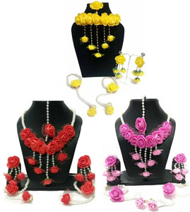 AKSHAR Paper Gold-plated Multicolor Jewellery Set Price in India - Buy ...