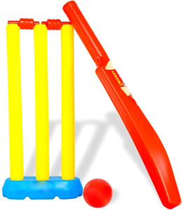 Pulsbery Cricket Kit Set for Kids 3 Stumps with 1 Bat and 1 Ball for ...