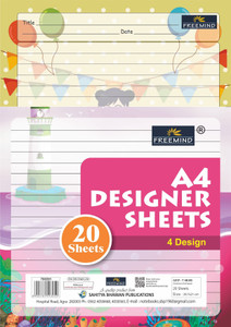 FREEMIND Designer Sheet A4 Notebook One Side Single Line 20 Pages Price ...