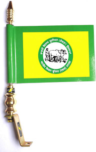 FLASHFULL Bharti Kisan Union Flag Double Sided Wind Car Window Flag ...